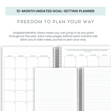 12-Month Undated Goal-Setting + Monthly Planner - Cloud – MakseLife
