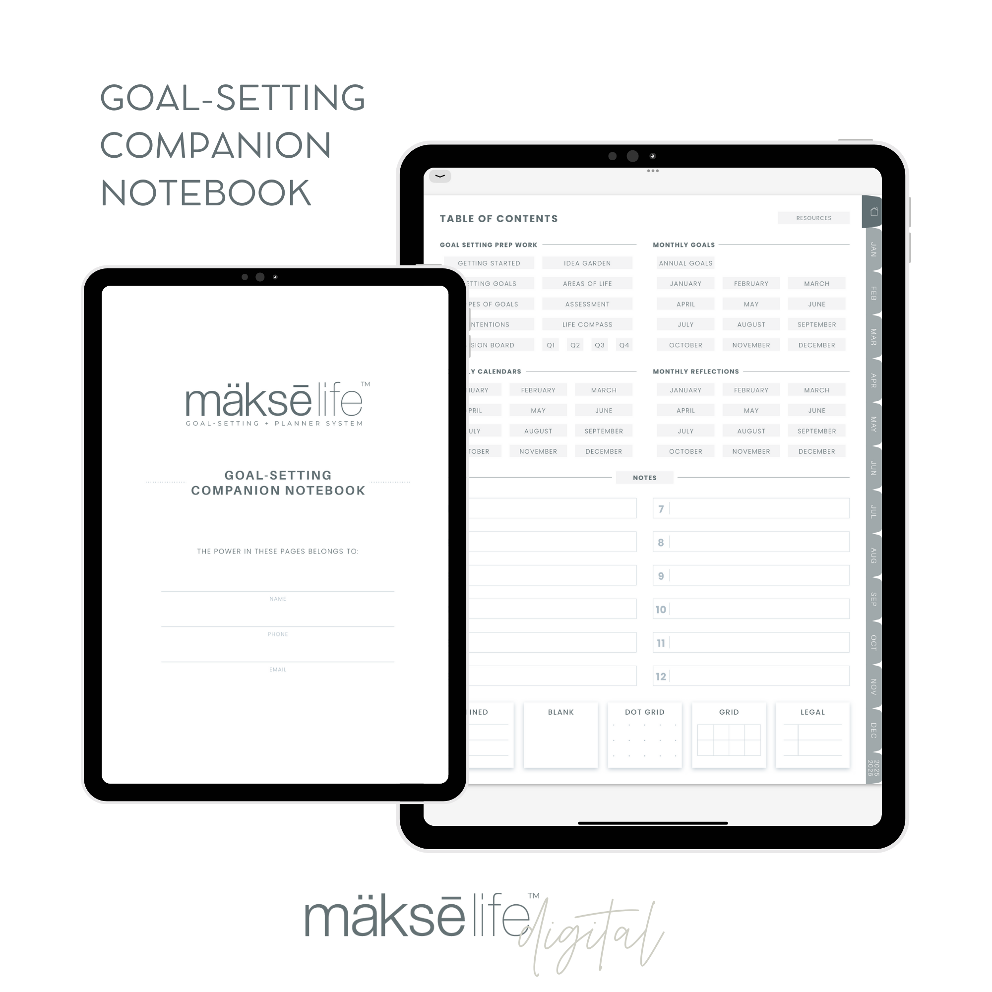 Digital Undated Companion Notebook – MakseLife